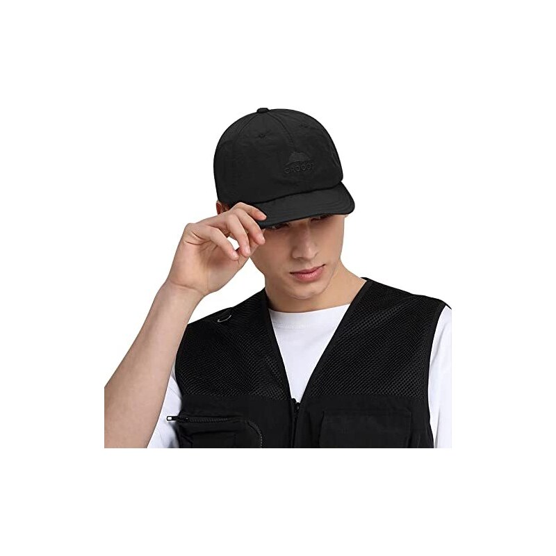 Clakllie Flat Brim Baseball Cap Gentile Short Bill Cap Nylon ...
