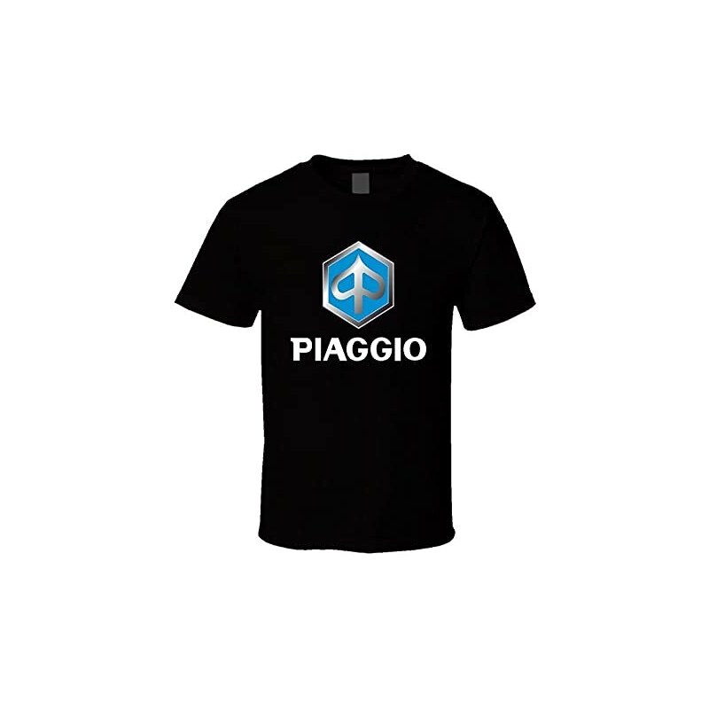 DABX Piaggio Motorcle Scooters Shirt Black White Tshirt Men's S - Stileo.it