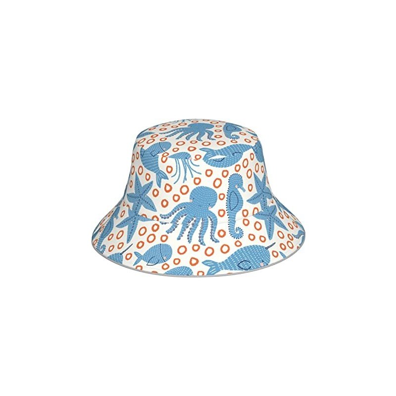 874 Cappello Pescator Animali dell'Oceano Spiaggia Cappellino Unisex ...