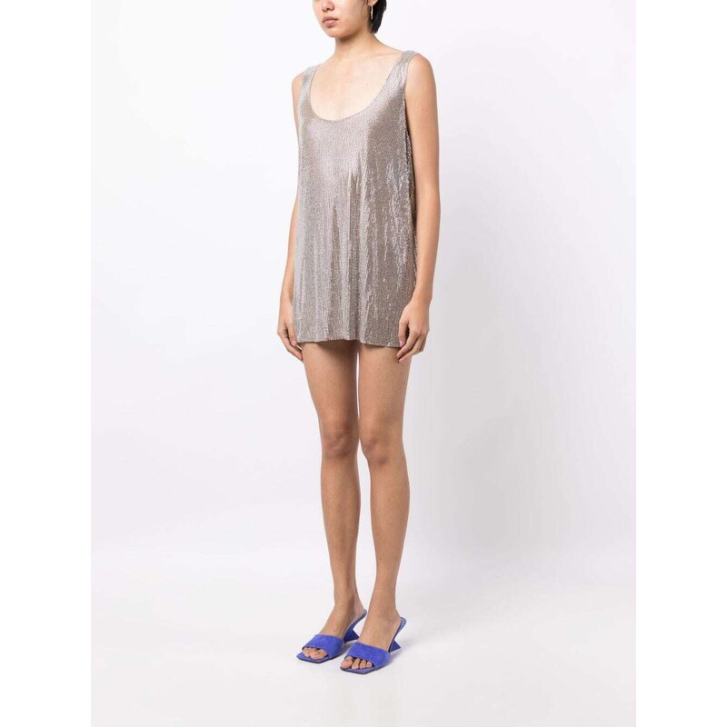 Giuseppe Di Morabito Abito corto con scollo a U - Argento - Stileo.it