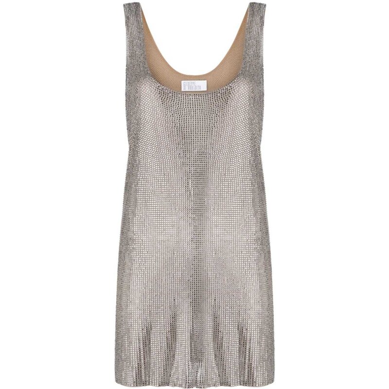 Giuseppe Di Morabito Abito corto con scollo a U - Argento - Stileo.it