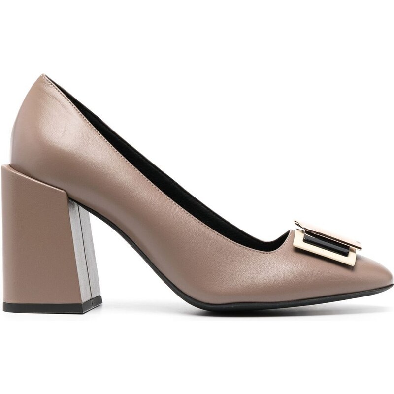 Furla Pumps Emma 90mm con placca logo - Toni neutri - Stileo.it