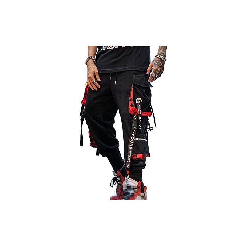 Hello Mrlin Pantaloni Jogger Uomo Punk Cargo Baggy Techwear Hip Hop