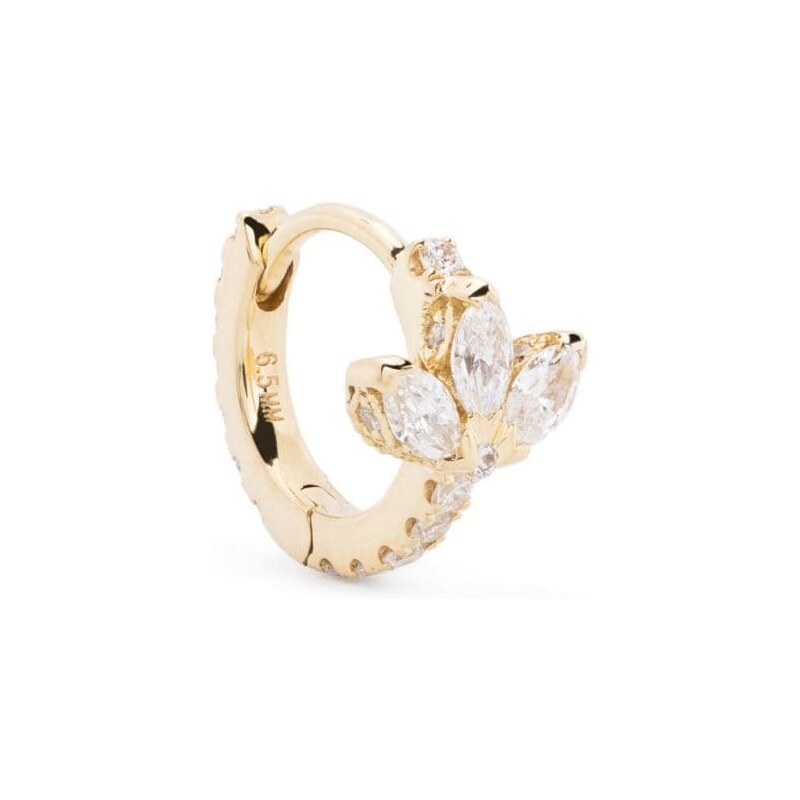 MARIA TASH Orecchino a cerchio Lotus Eternity in oro giallo 18kt con ...