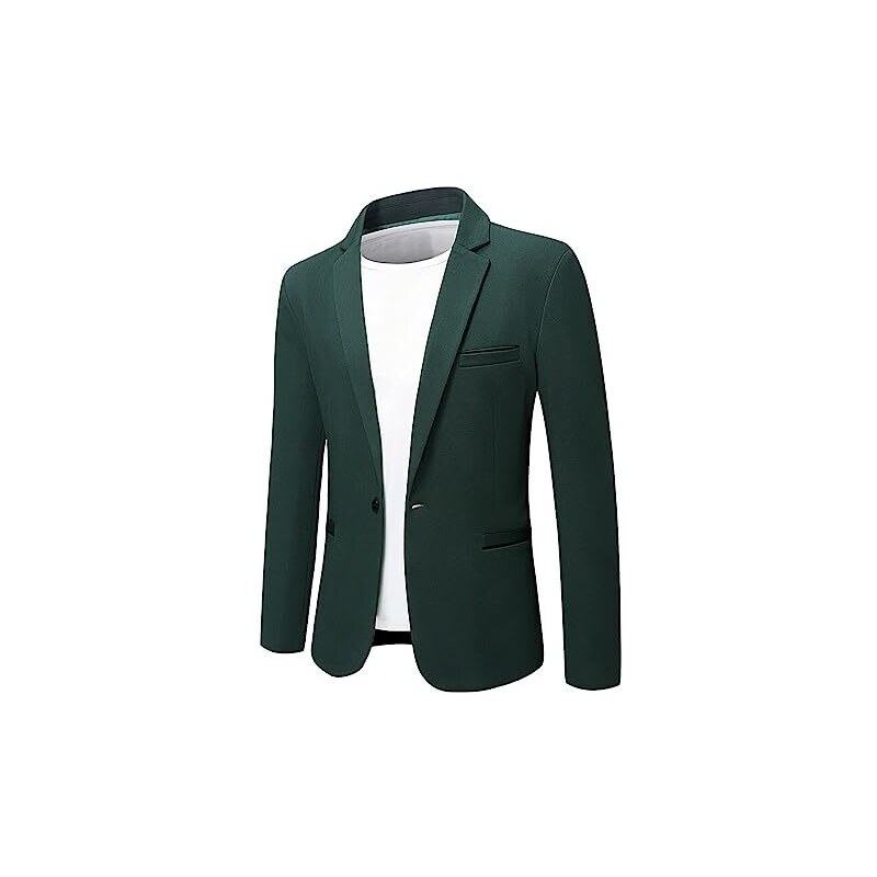 Allthemen Blazer da Uomo Slim Fit con Un Bottone Suit Jacket Giacca ...