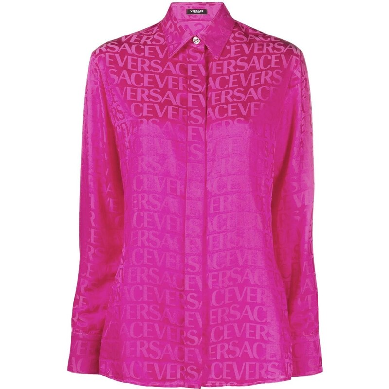 Versace Camicia Versace con stampa all-over - Rosa - Stileo.it