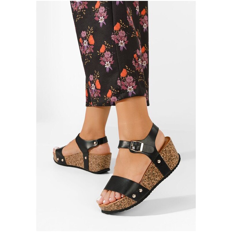 Zapatos Sandali platform Keya Nero - Stileo.it