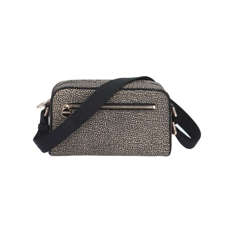 Borbonese Tracolla Naturale/nero 934115 - Stileo.it