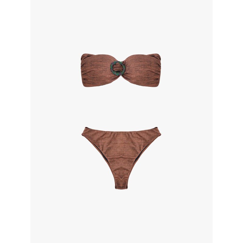 Cotazur Costume da bagno bikini donna lamè bronzo - Stileo.it