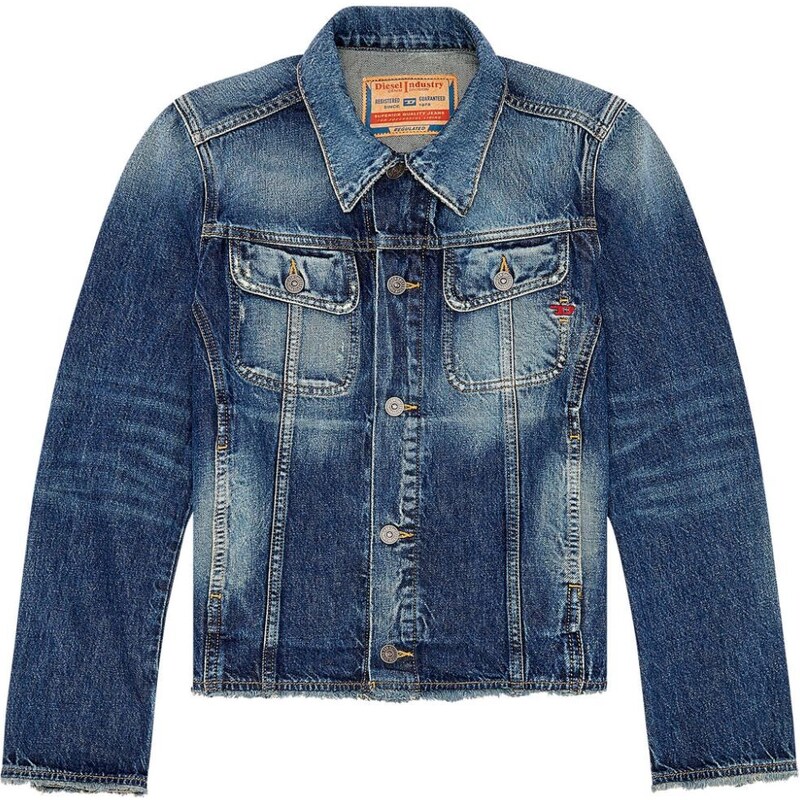 Diesel Giacca denim con ricamo - Blu - Stileo.it