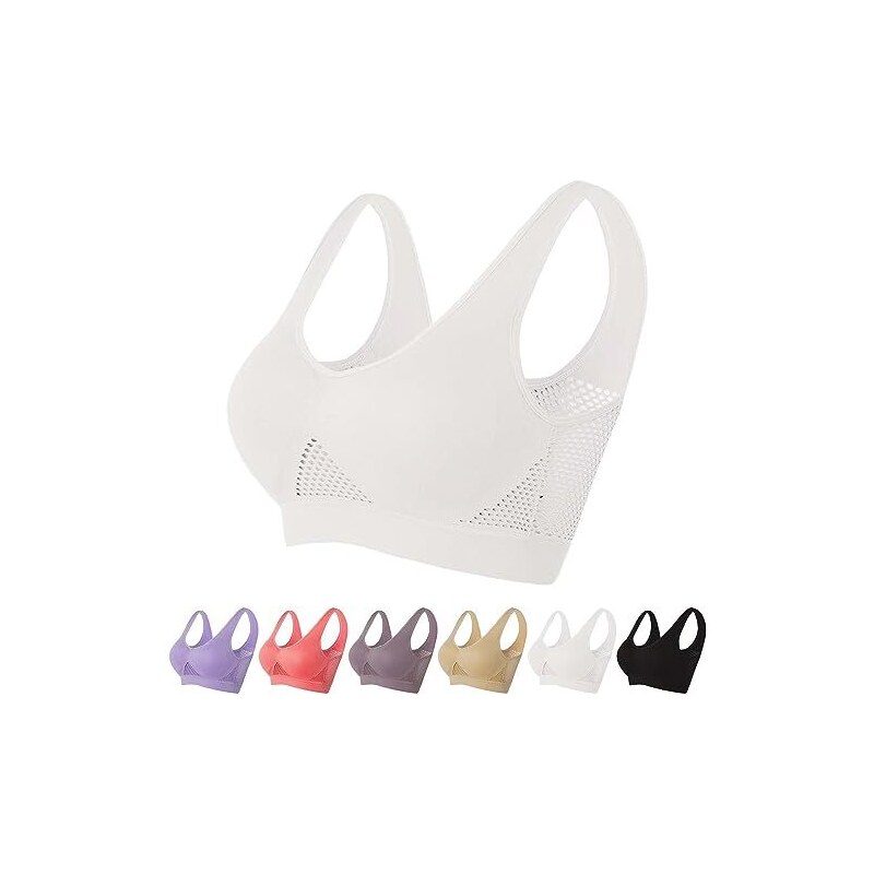 HEOLIEN Breathable Cool Liftup Air Bra, 2023 New Mesh Breathable Sports ...