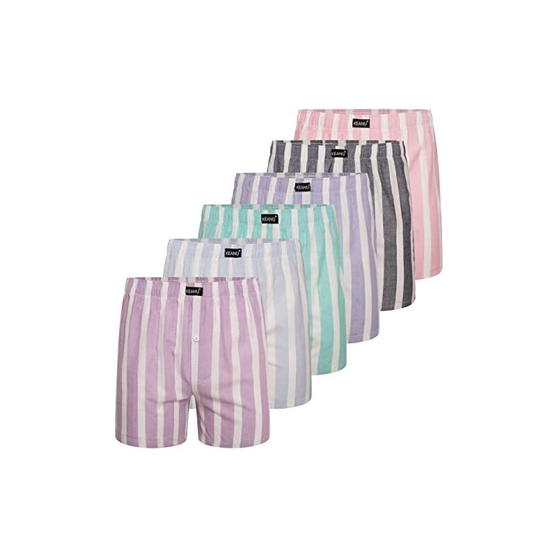 Keanu Boxer da uomo in puro cotone intrecciato – Confezione da 6 ...