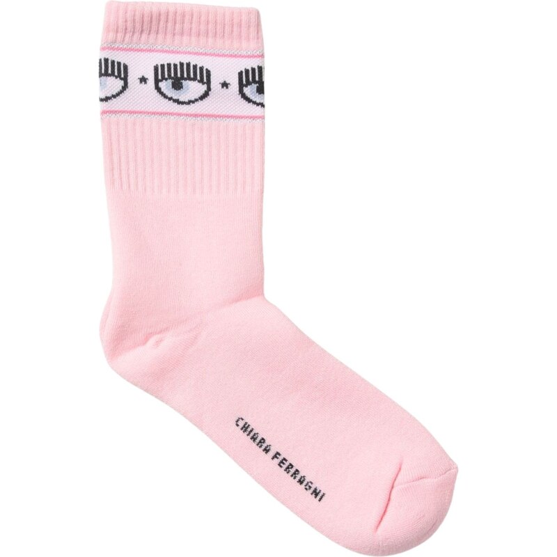 CHIARA FERRAGNI Calze Chiara Ferragni Brand maxi logomania lilla ...