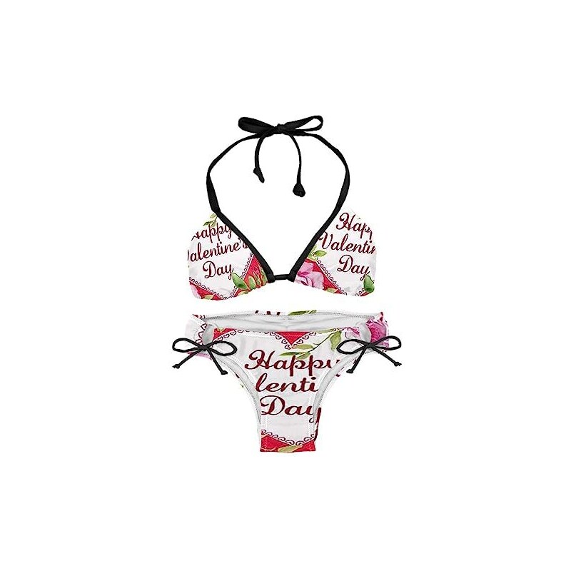 Suojapuku Bikini Da Donna Costume Da Bagno A Due Pezzi Fiori Di Rosa