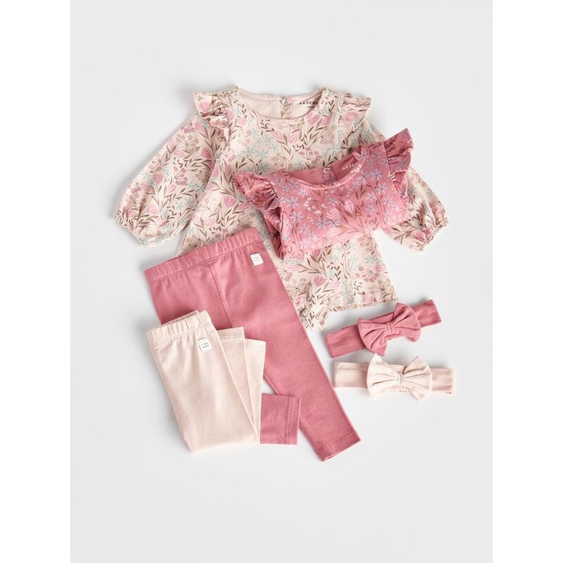 Reserved - Set in cotone con fascia per capelli - rosa pastello - Stileo.it