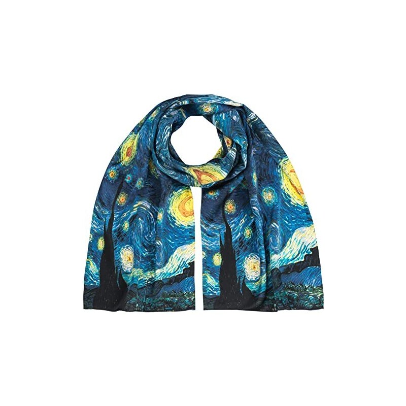 VON LILIENFELD Scialle Seta Sciarpa Donna Accesorio Satin Arte Fiore ...