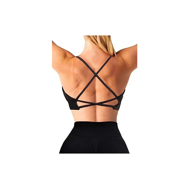 Navneet Reggiseno Sportivo Da Donna Con Schiena Scoperta Imbottito