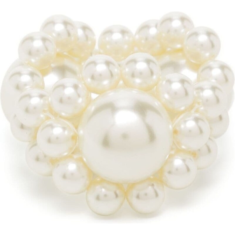 Simone Rocha Woggle Daisy con perle - Bianco - Stileo.it