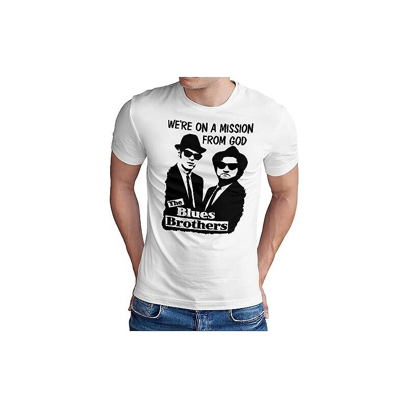 JINGAI Blues Brothers T-Shirt Herren On A Mission from God Jake And ...