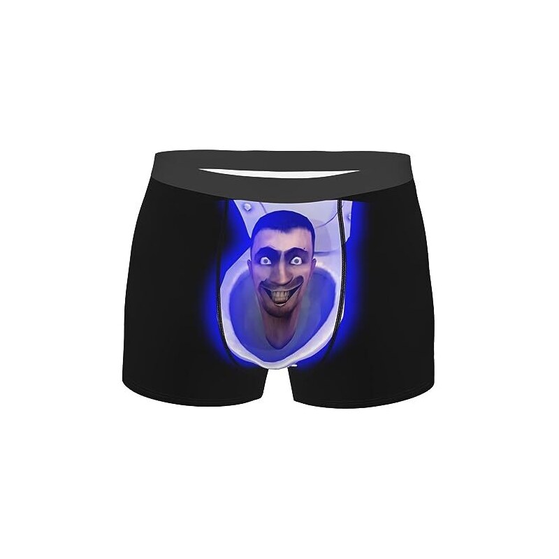 KWQDOZF Skibidi Toilet Intimo da Uomo Boxer in Rete Elasticizzata Cool ...