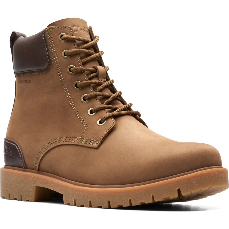 Clarks Rossdale Hi Gore-tex - Male Ankle Boots Dark Sand Lea 42 - Stileo.it