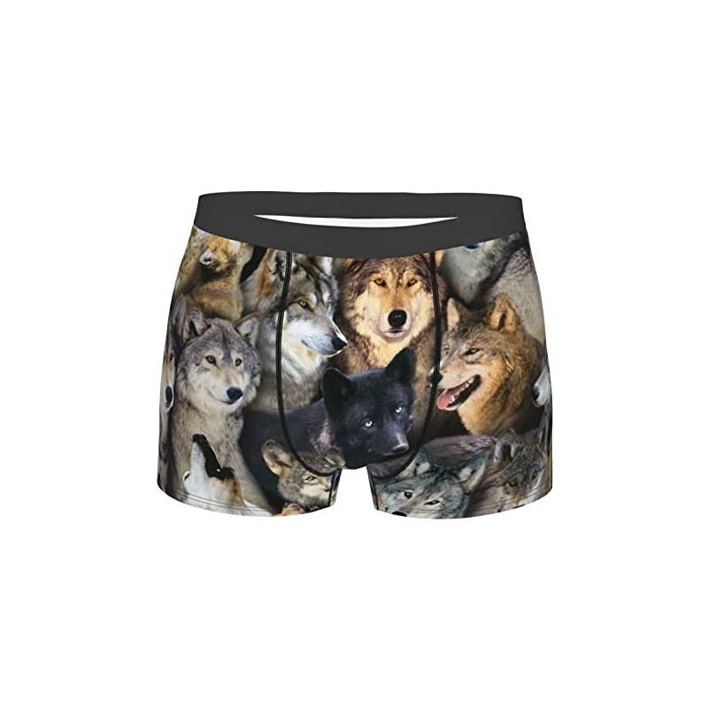 942 Boxer da Uomo Modello Lupo Mutande Classiche Elasticizzato ...
