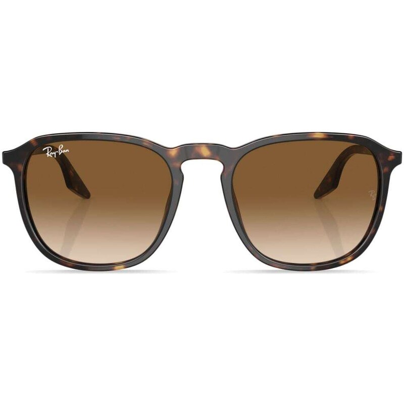 Ray-Ban Occhiali da sole oversize con placca logo - Marrone - Stileo.it