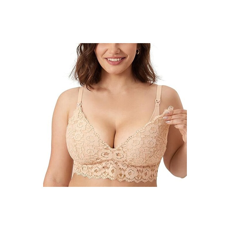 Momanda Donna Reggiseno Allattamento In Pizzo Bralette Reggiseni