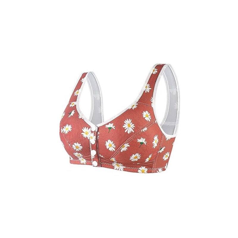 SmamZ per Le Donne Senza Filo Intimo di Cotone Chiusura Frontale ...