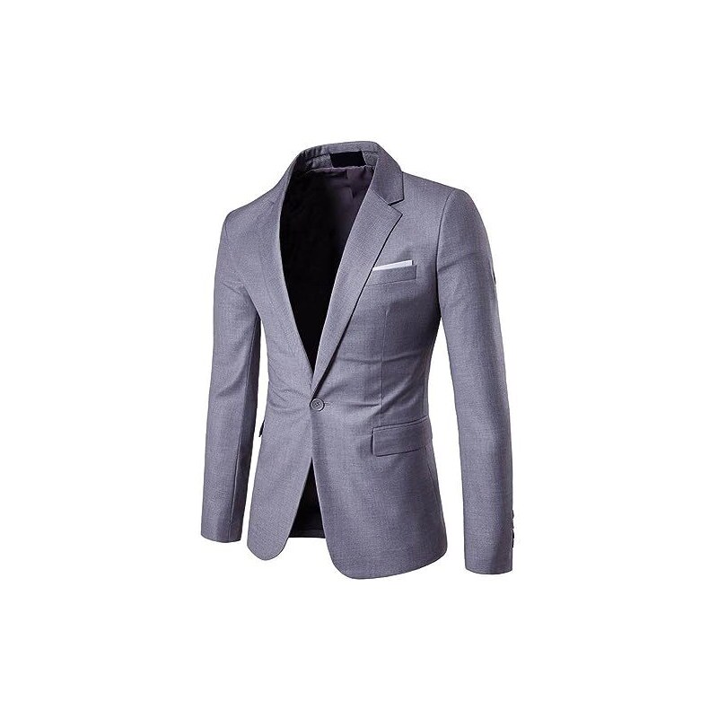 COSKTIARL Giacche Da Abito Da Uomo - Blazer Monopetto Con Risvolto ...