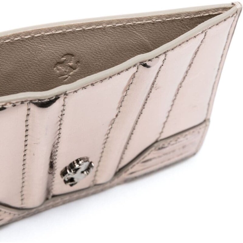 Ferrari Portacarte con placca logo - Argento - Stileo.it