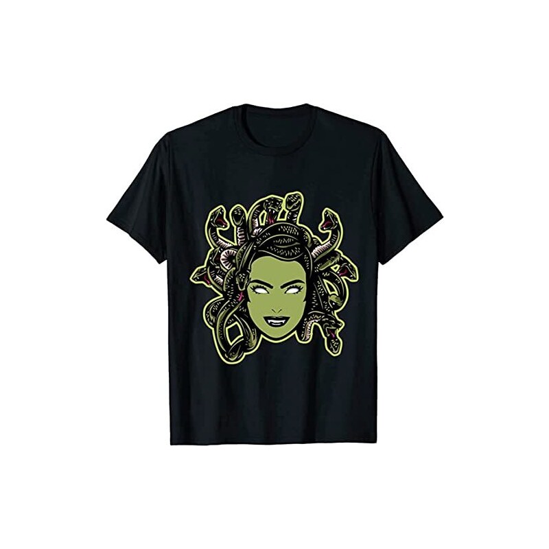 Steal Men's Medusa Greek Face Head Mythology Snake Hair Tattoo Goddess ...