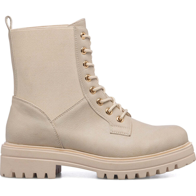 Anfibi beige da donna con inserto elastico Lora Ferres - Stileo.it