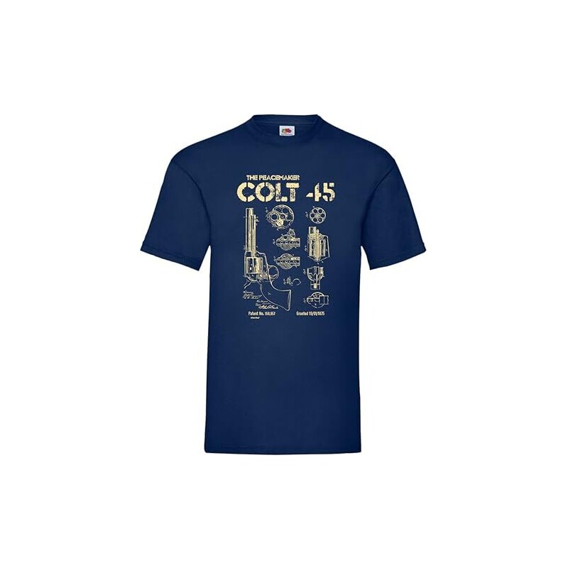 menes Colt 45 Handgun Blueprint Western T-Shirt Men's Blueprints ...