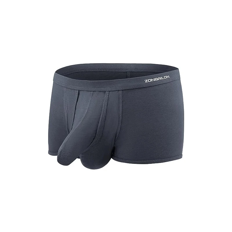 ZAIGELUO Boxer separati da uomo Trunk Elefante Mutande Modal Dual Boxer ...