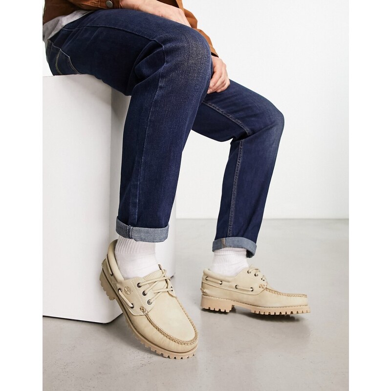 Timberland - Authentics - Scarpe da barca classiche in pelle nabuk con ...
