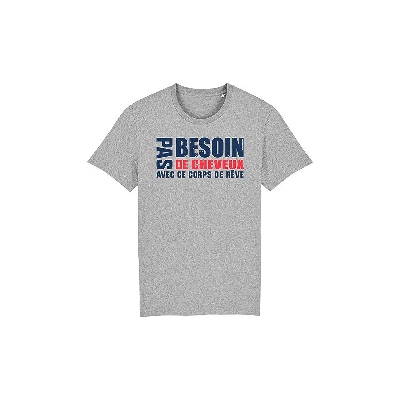 La French Touch T Shirt Pas Bisoin de cheveux - pour homme - Coton 100% ...