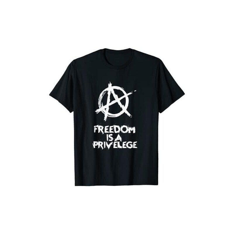 GUNDUZI Anarchy Punk - Anarchy Symbol Freedom is a Priveleg T-Shirt ...