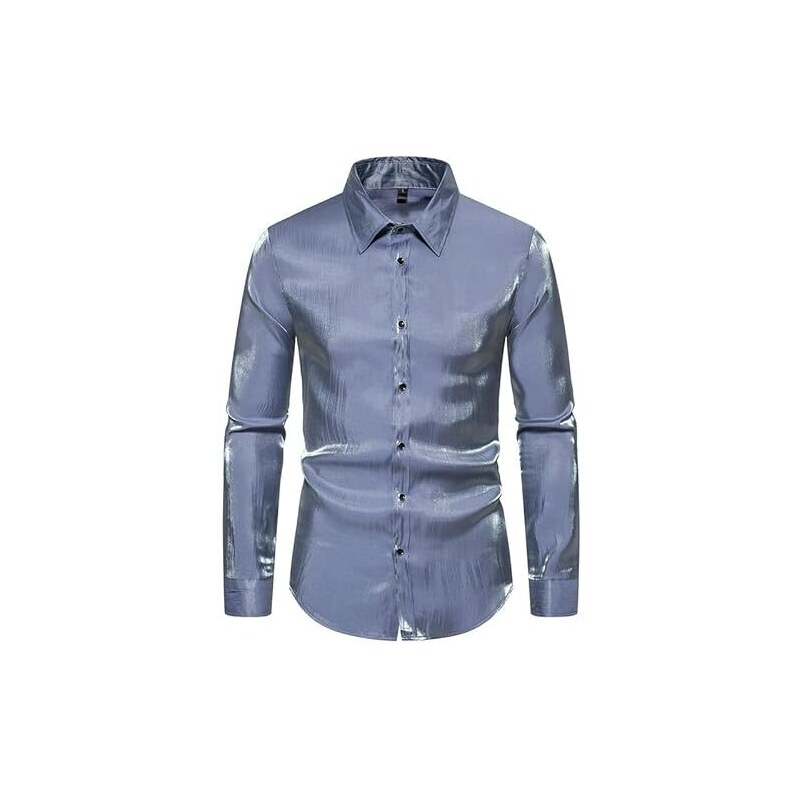 Z&Y Glaa Camicia Uomo Elegante Manica Lunga Regular Fit Camicia ...