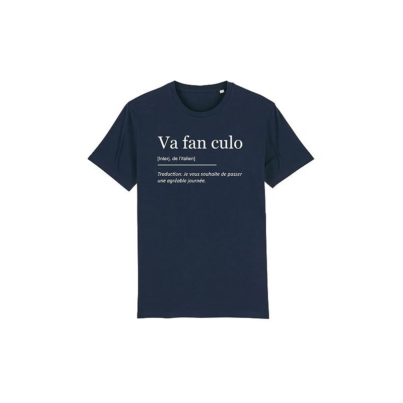 La French Touch Maglietta Va Fan Culo - da uomo - Cotone 100% Bio ...