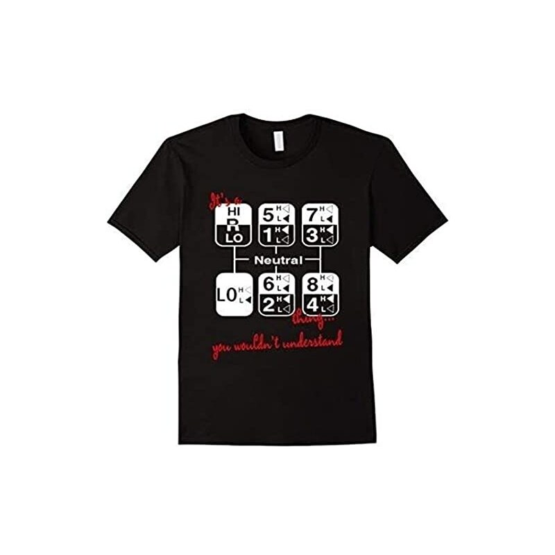 jargon 18 Speed Transmission Trucker Tee Shirt Black S - Stileo.it