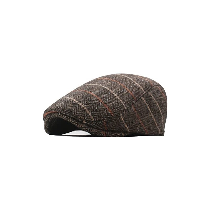MeLtor Autunno e Inverno Lana Tweed Newsboy Cap Regolabile Ispessimento ...