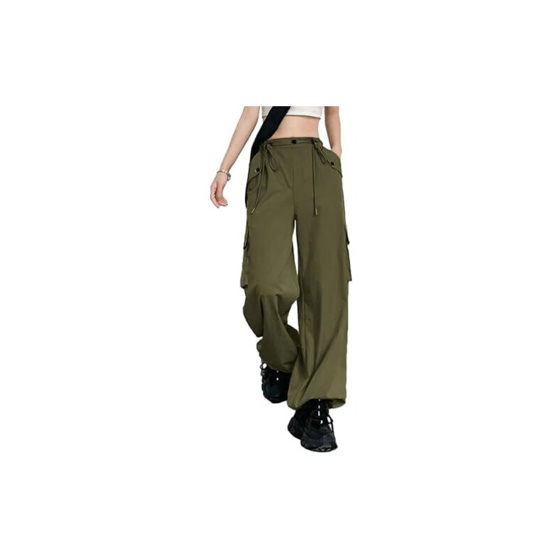 shownicer Y2k Pantaloni Cargo Donna Wita Bassa Cargo Pants Streetwear ...