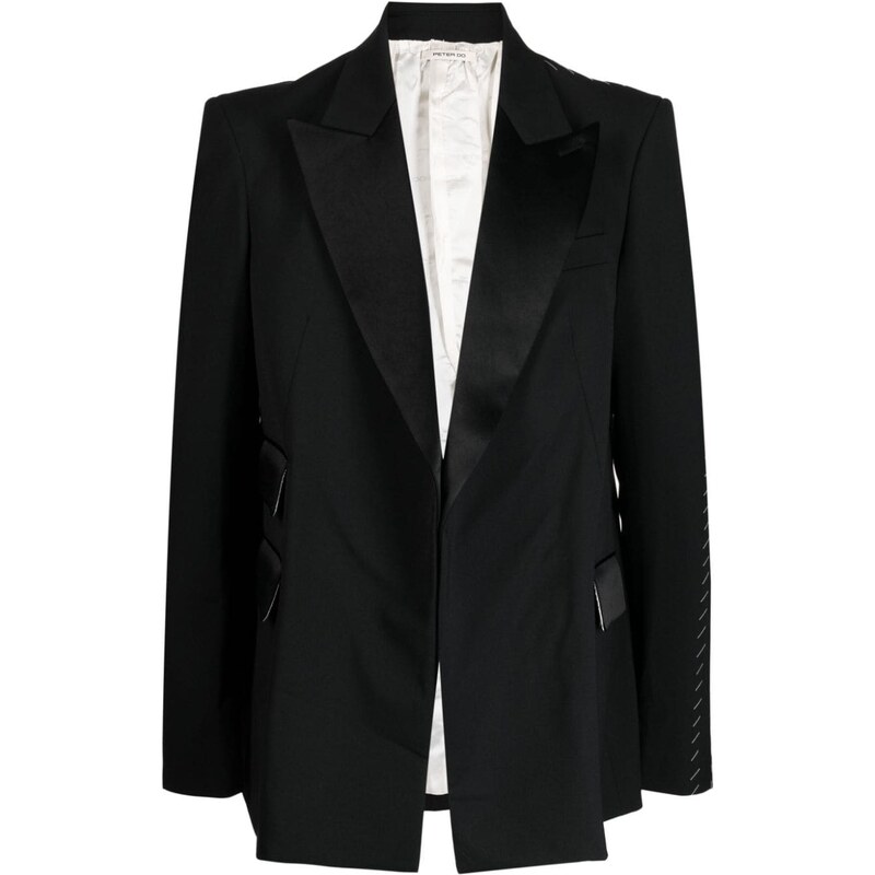 Peter Do Blazer con bordo in raso - Nero - Stileo.it