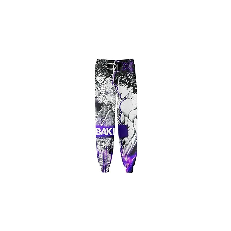 EVOHOUSE Baki The Grappler Pantaloni Pantaloni della Tuta Casual 3D ...