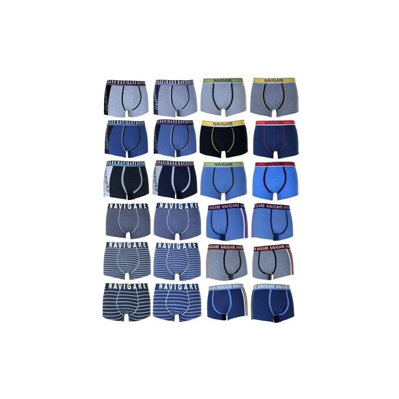 Navigare Underwear 3 Boxer Linea Moda Tinta Unita Fantasia a Righe ...