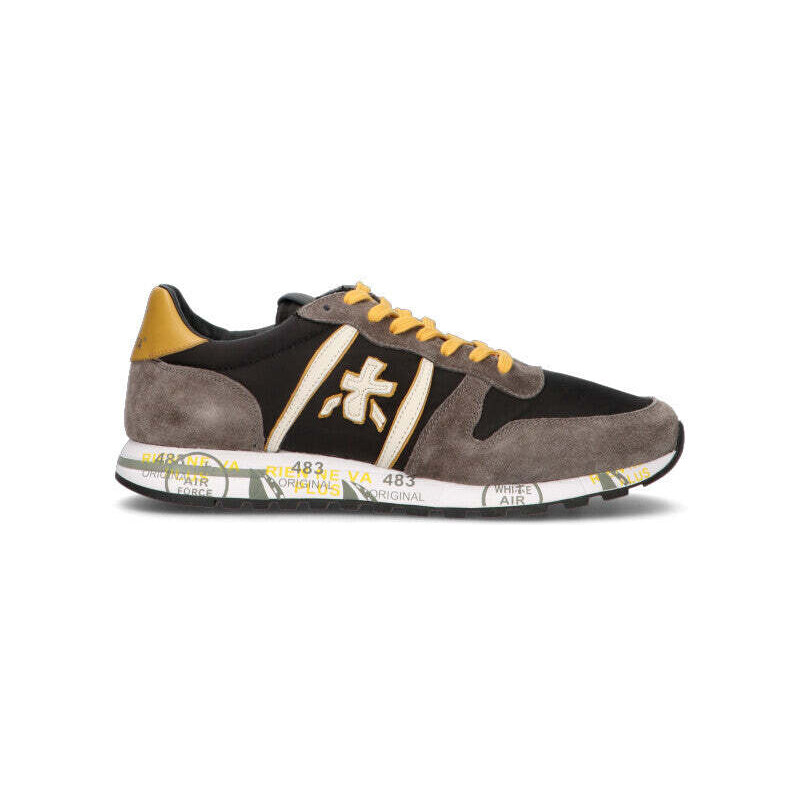 PREMIATA Sneaker uomo grigia/gialla in pelle SNEAKERS - Stileo.it