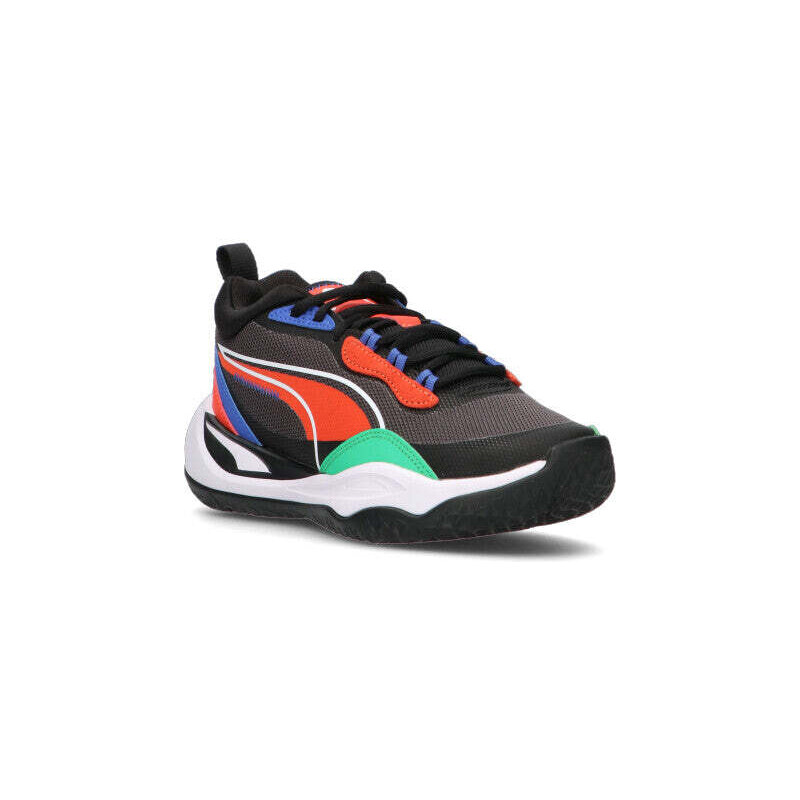 PUMA PLAYMAKER JR Scarpa basket ragazzo nera/multicolor SNEAKERS ...