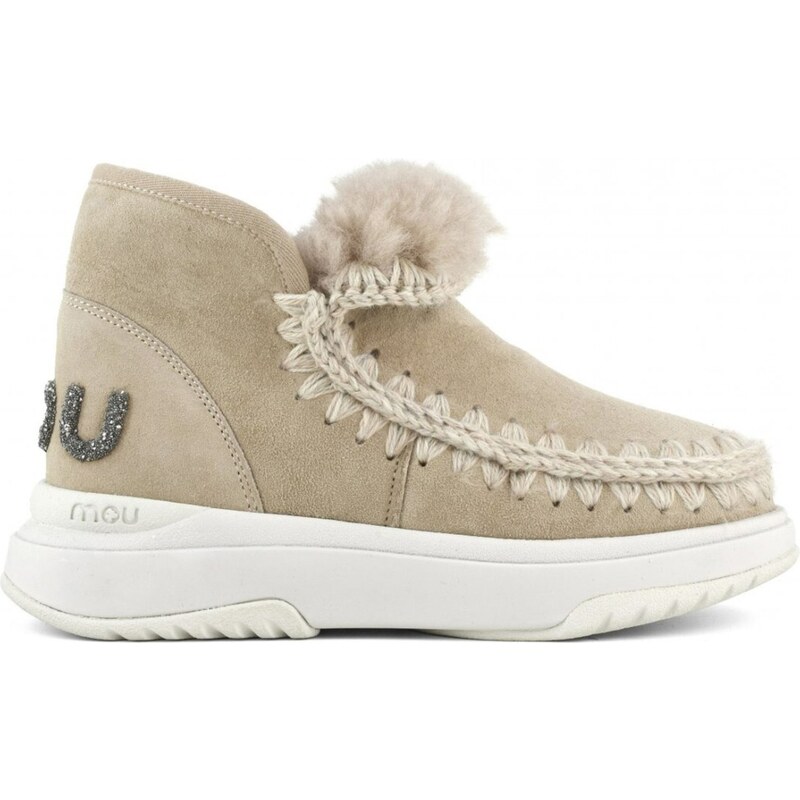 MOU - Eskimo jogger glitter logo - Colore: Beige,Taglia: 39 - Stileo.it