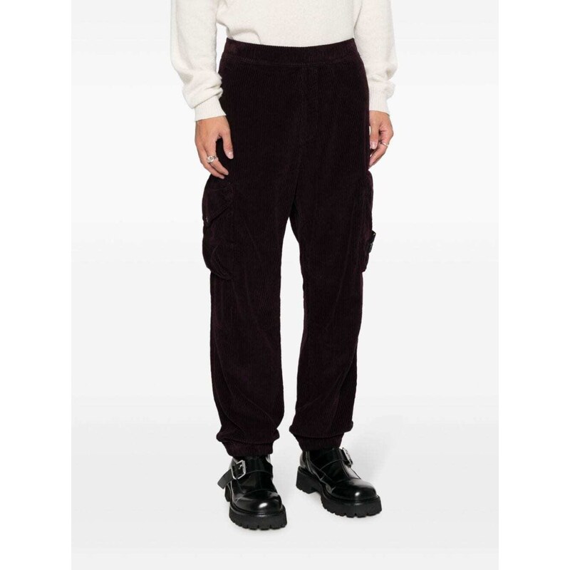 Stone Island Cargo a coste con applicazione Compass - Viola - Stileo.it